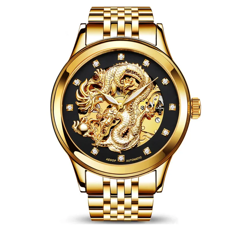 AESOP Dragon Watch: Luxury Automatic Mechanical Mens Watch With ...