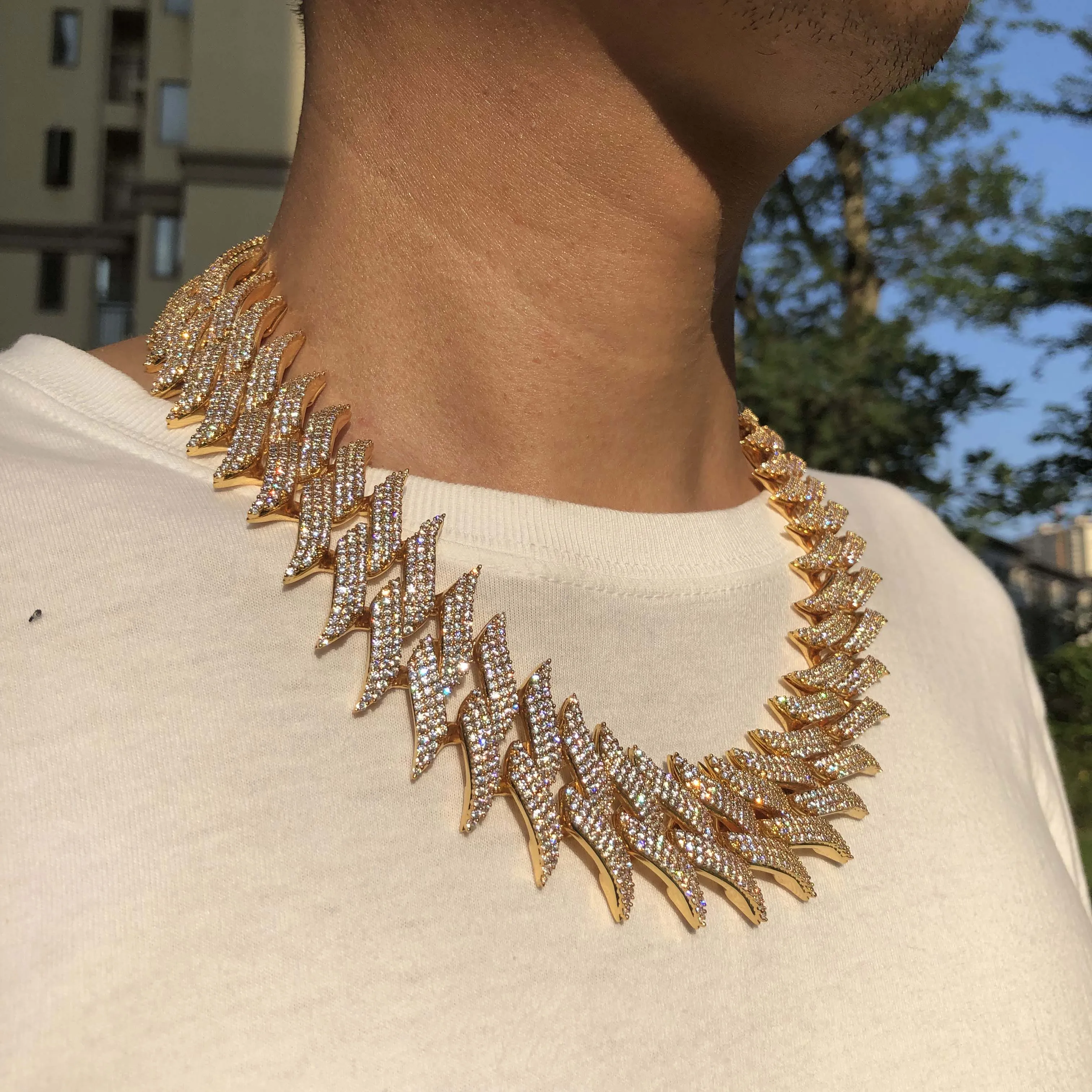 Spiked Cuban Chain 30mm Hip Hop Hip Hop Jewelry From Harden11 286.73 DHgate.Com