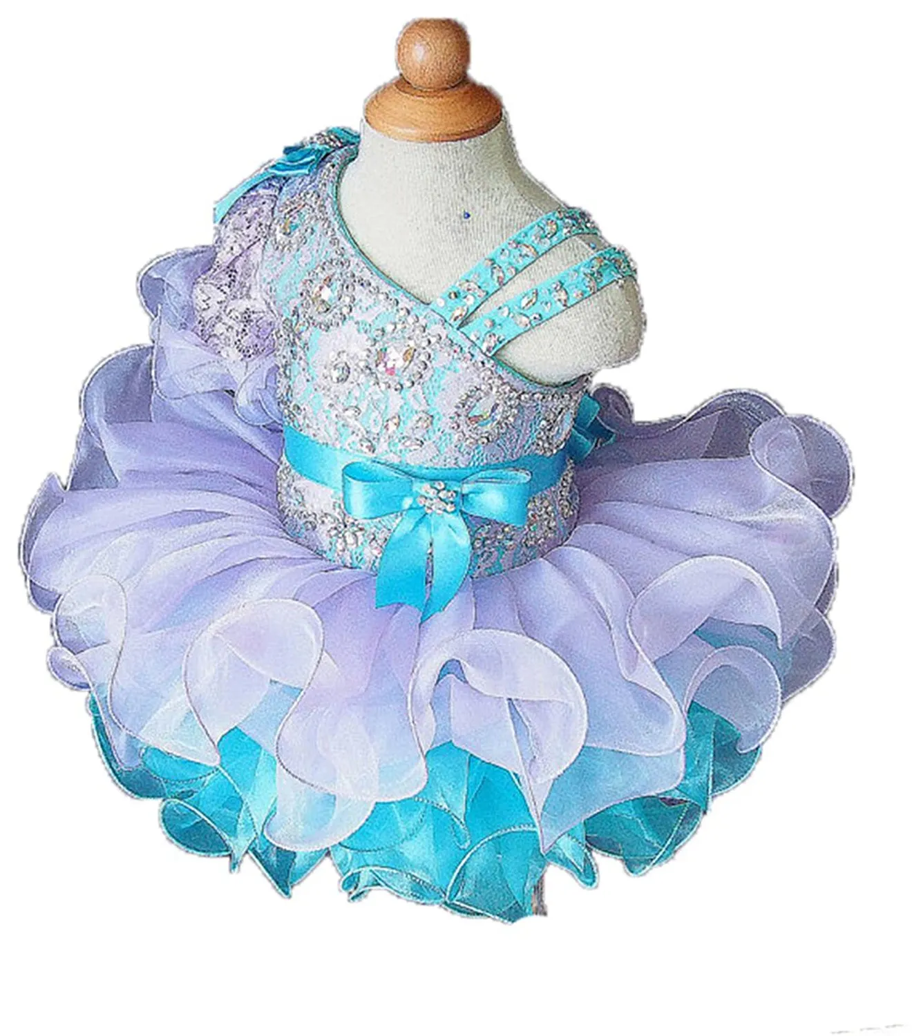 Little Girls Birthday Party Pageant Cupcake Dress Toddler One Sleeve ...