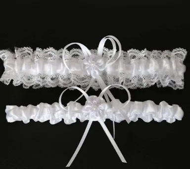 Ivory Lace Bow Bridal Garter Set: Elegant Wedding Leg Garters for Bride ...