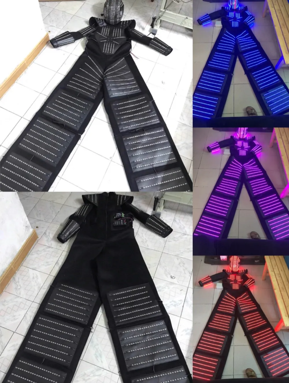 Double-Sided LED Costume, LED Stage Clothing, Light Suit, LED Robot ...