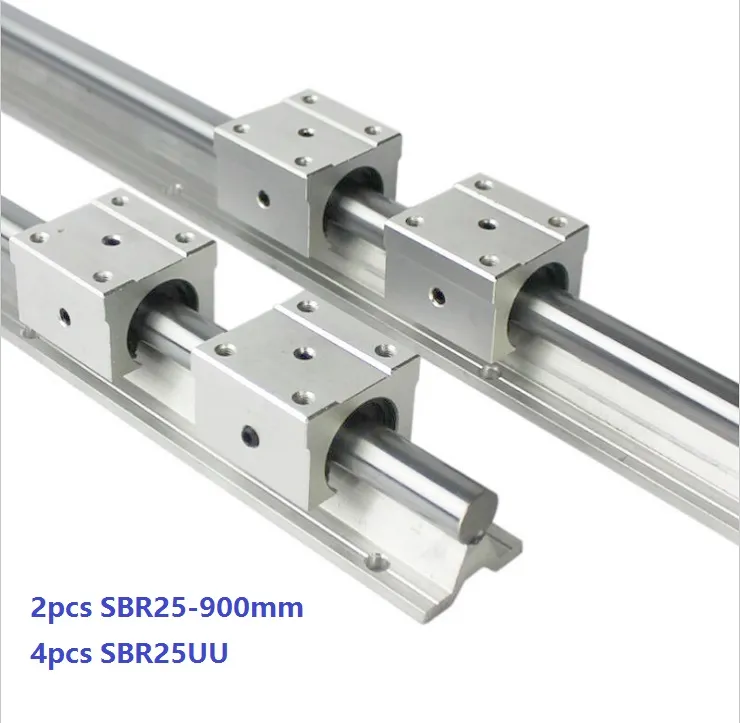 CNC Linear Guide Rail Kit: 25mm X 900mm Linear Rail With SBR25UU ...