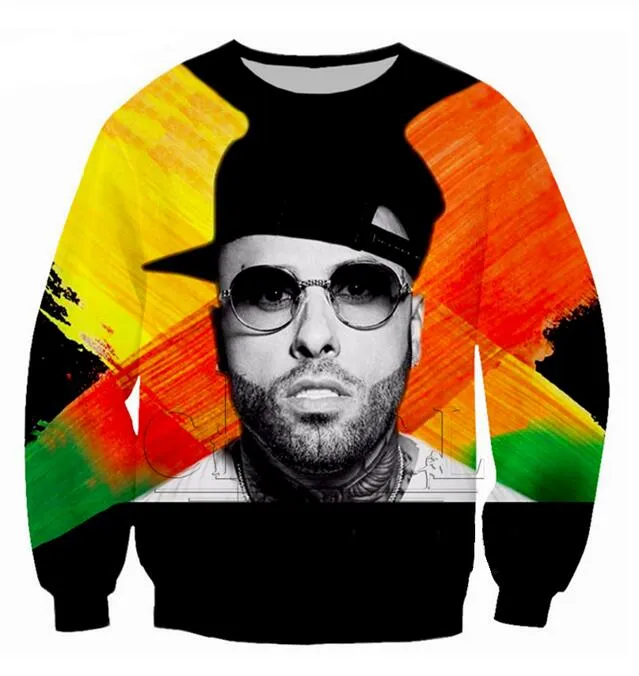 Newest Fashion Singer Nicky Jam Rapper X Funny 3d Printing Sweatshirt ...