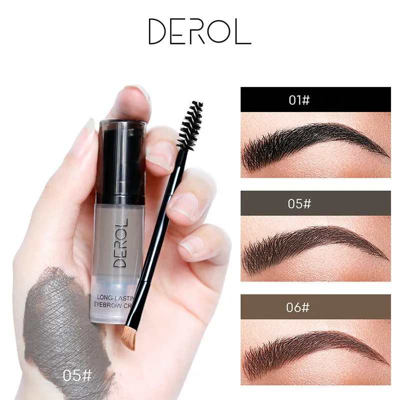 DEROL Eyebrow Enhancer Long Lasting Waterproof Fast Dry Eyebrow Cream ...