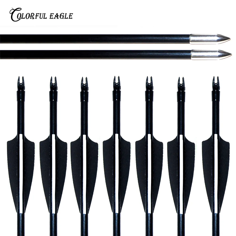 Carbon Arrows SHARROW 12-Pack Carbon Archery Arrows - 32 Inch Spine 500 ...