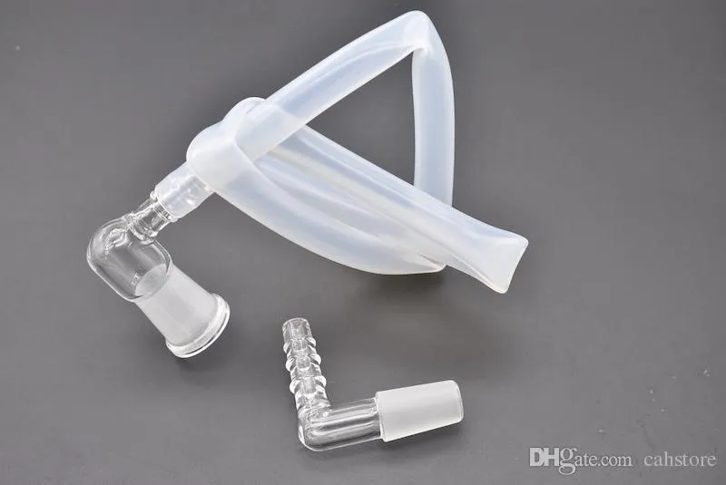 L Style 14mm 18mm Male Female Glass Vapor Whip Adapter 90Degree Extreme ...