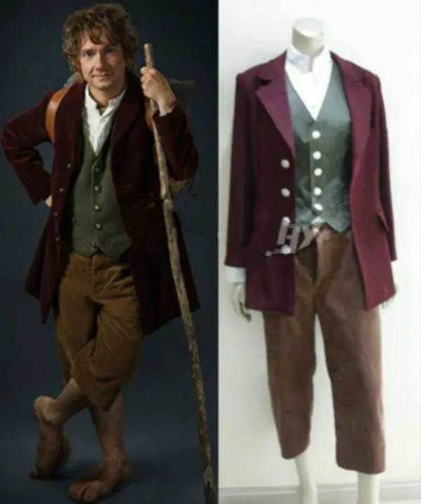 Authentic Bilbo Baggins Cosplay Costume From The Hobbit And The Lord Of ...