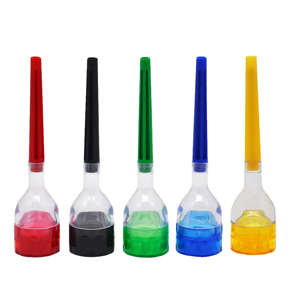 Cone Plastic Smoking Herb Grinder Hand Cigarette Grinders Rolling ...