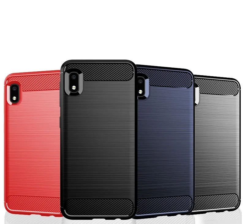 Brushed TPU Carbon Fiber Phone Case For Samsung Galaxy A10S A20S/A10E Wide4 A50S, A90 A30 5G ...