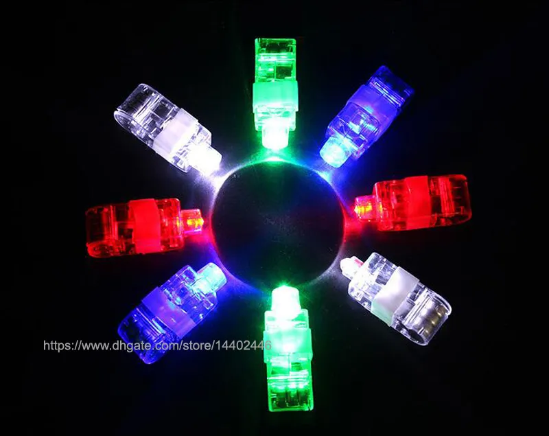 LED Finger Light Up Lamp Ring Glow Party Night Club Dazzling Beams ...