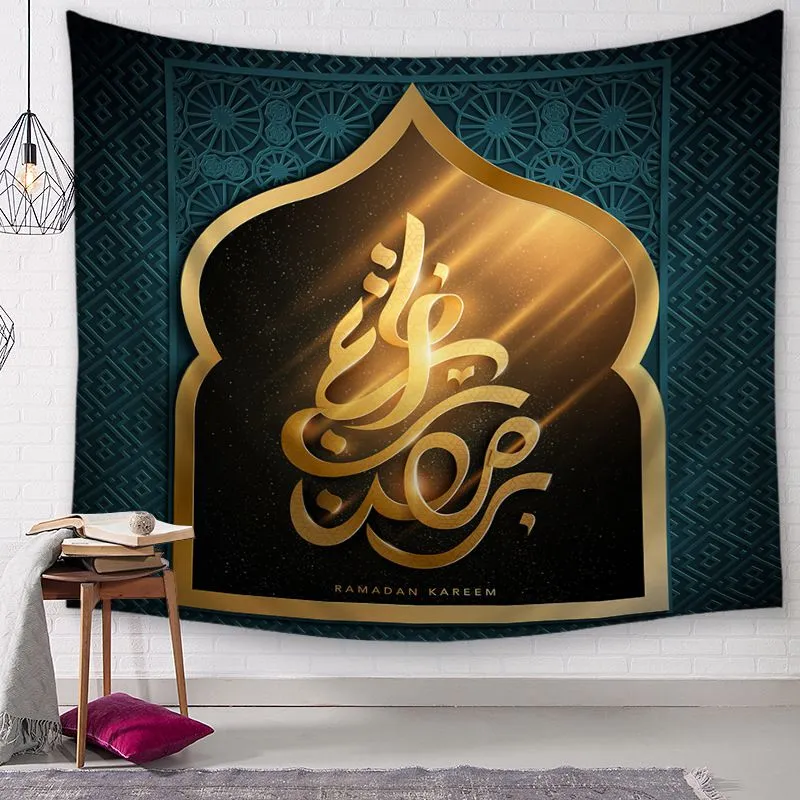 Ramadan Decoration Muslim Tapestry Moon Wall Hanging Islamic Carpet ...