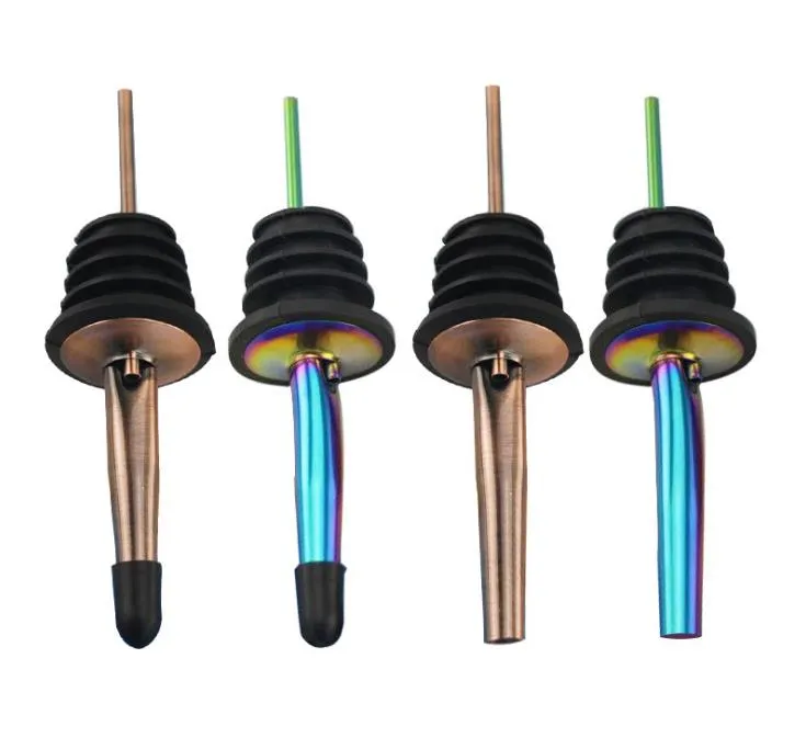 Bar Tools Stainless Steel Liquor Spirit Pourer Free Flow Wine Bottle ...