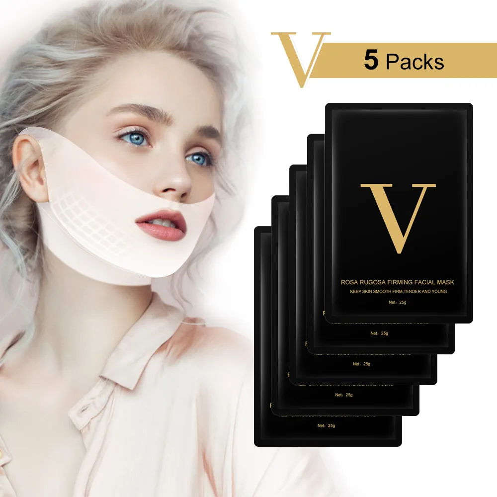 4D V Shaped Face Lifting Facial Mask For Women With Double Chin Reducer ...