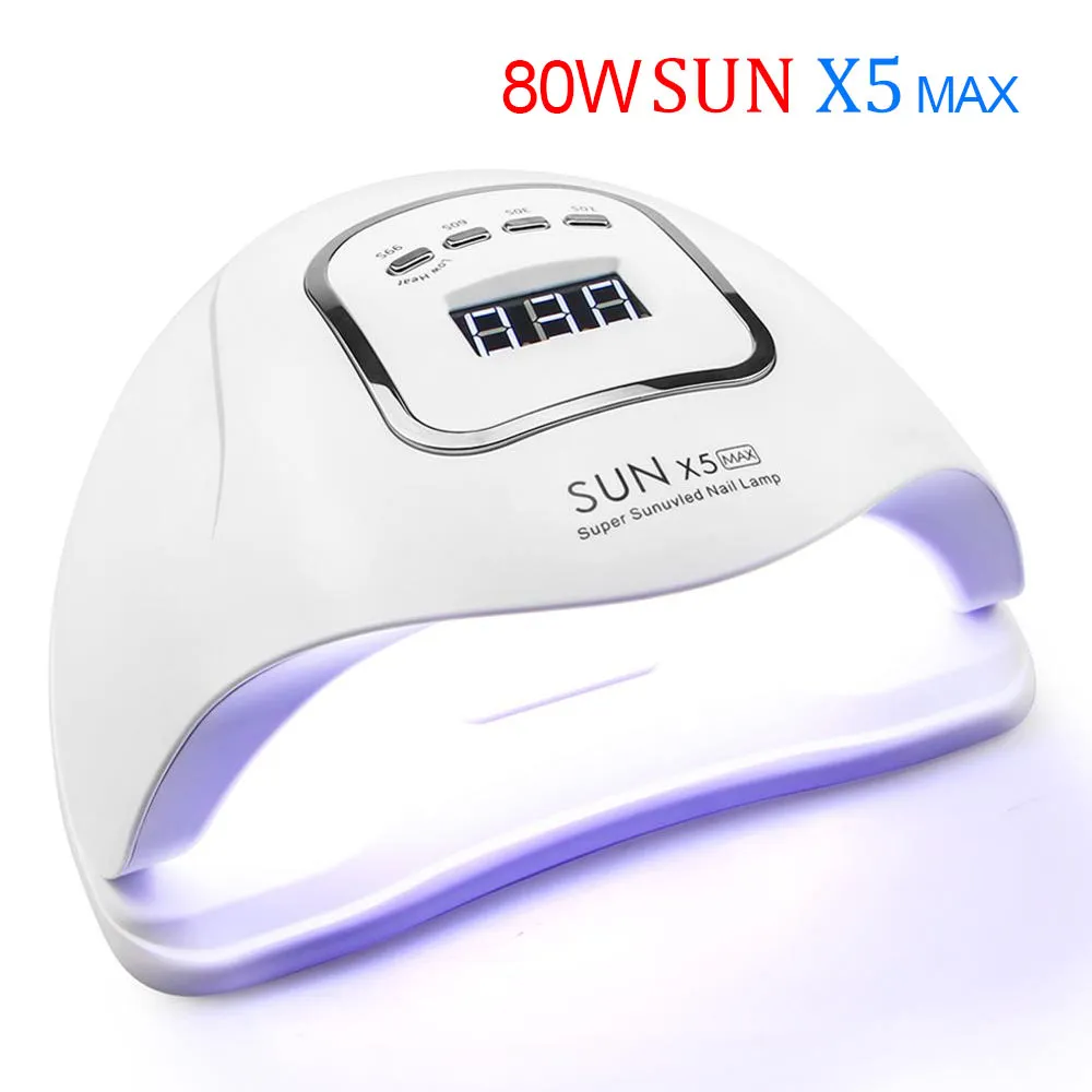 Sun X5 Max UV LED Nail Lamp Dryer - 80W/54W/45W Ice Lamp for Manicure - Gel Nail Drying, Gel ...