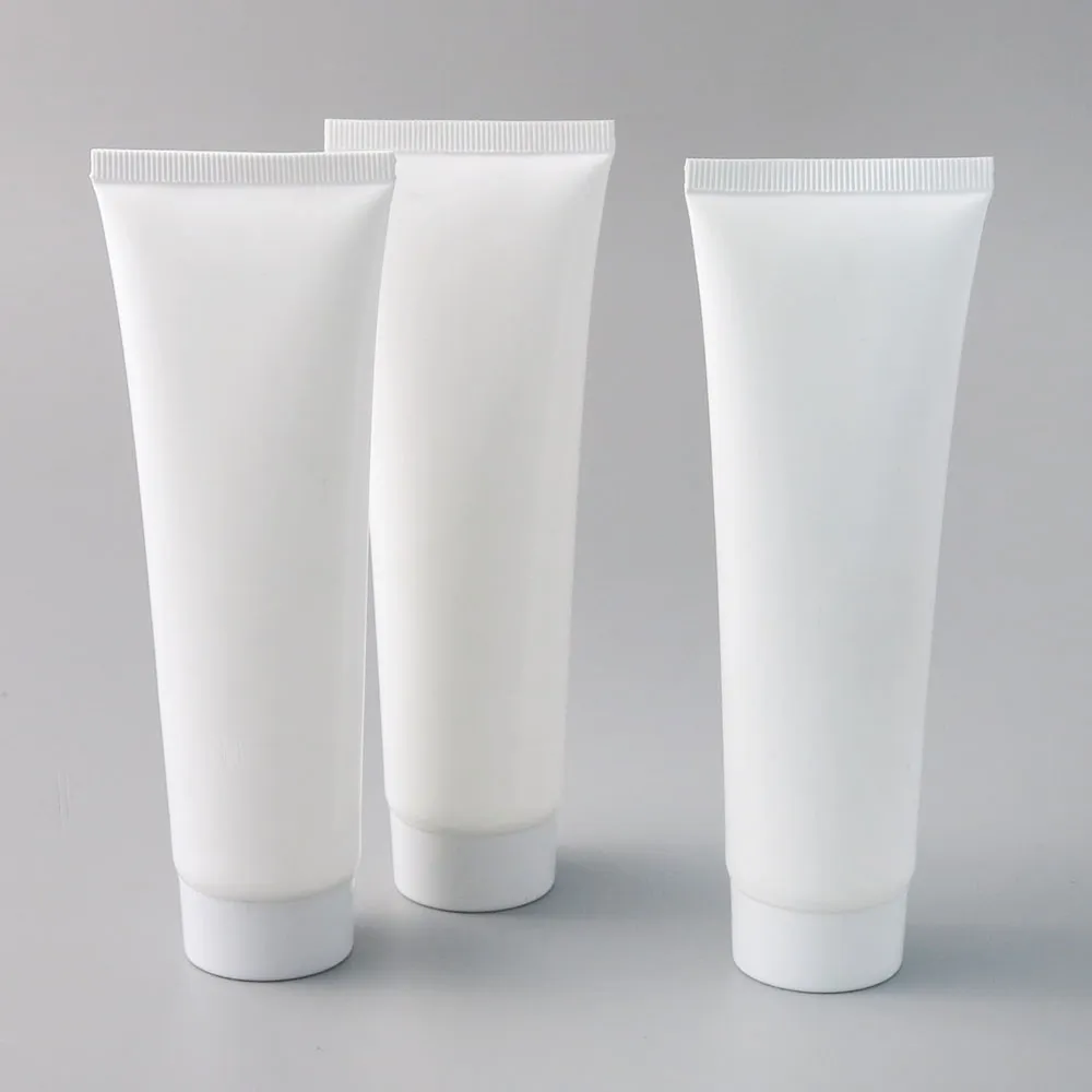 50 x 100ml Premium White Cosmetic Tubes - Soft, Refillable Lotion Tube ...