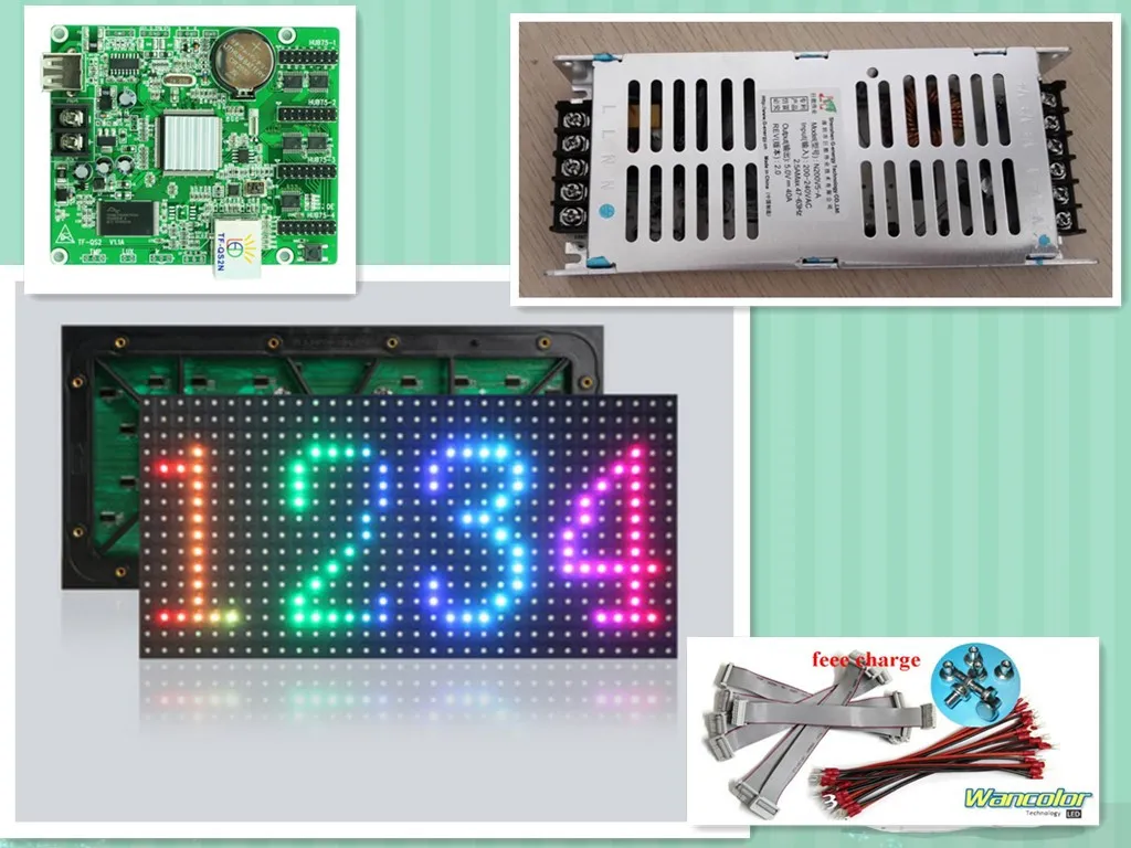 DIY Outdoor LED Display Kit - 18x P8 Full Color LED Modules 320x160mm ...