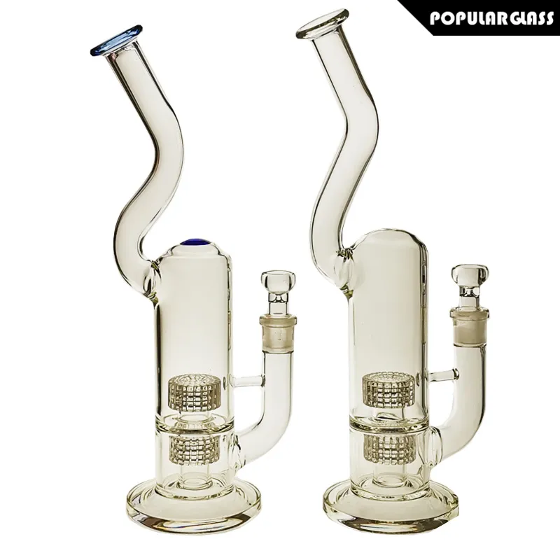 SAML Hookahs 37cm Tall Half Circle Curved Neck Bong Smoking Water Pipe ...