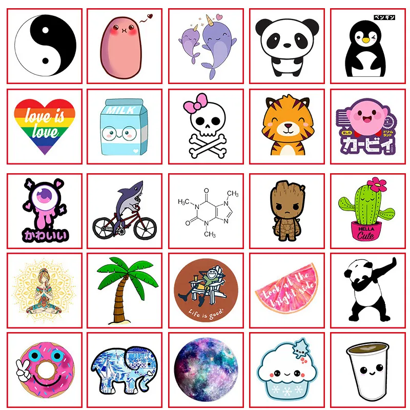 Vinyl Cartoon Personalized Stickers and Decals for Skateboards, Laptops ...