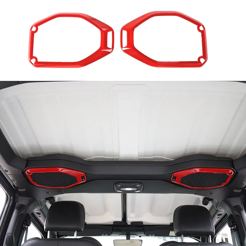 Red Roof Speaker Ring Cover For Jeep Wrangler JL 2018 High Quality Auto ...