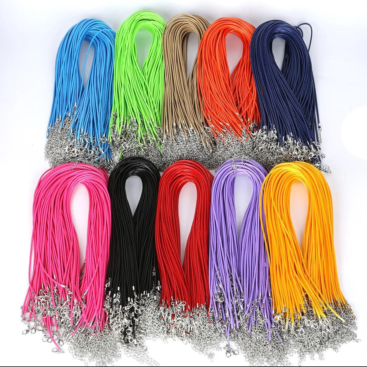 DHgate.com:Premium Leather Necklace Rope Cords - 45cm + 5cm Extender - Snake Cord Style - Bulk ...