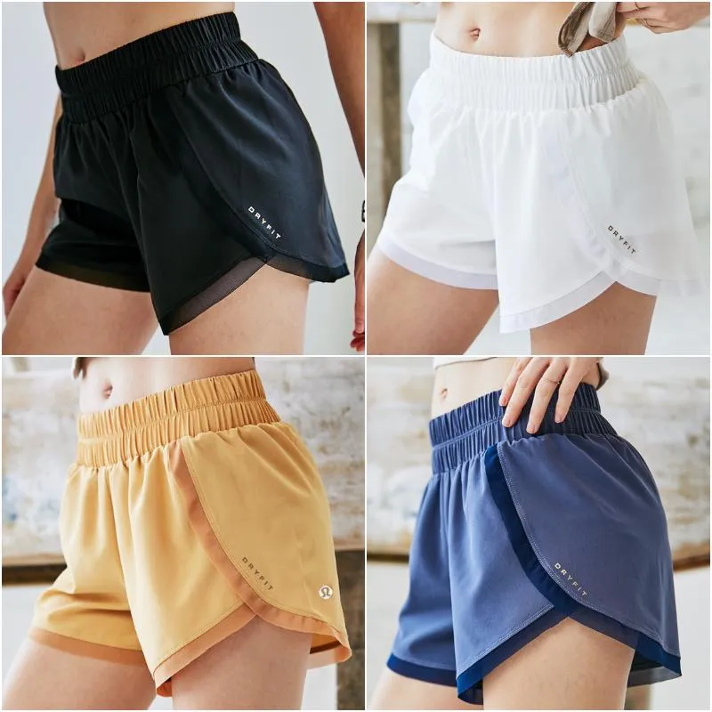 Women's Yoga Shorts - High Waist Running Shorts, Athletic Workout ...
