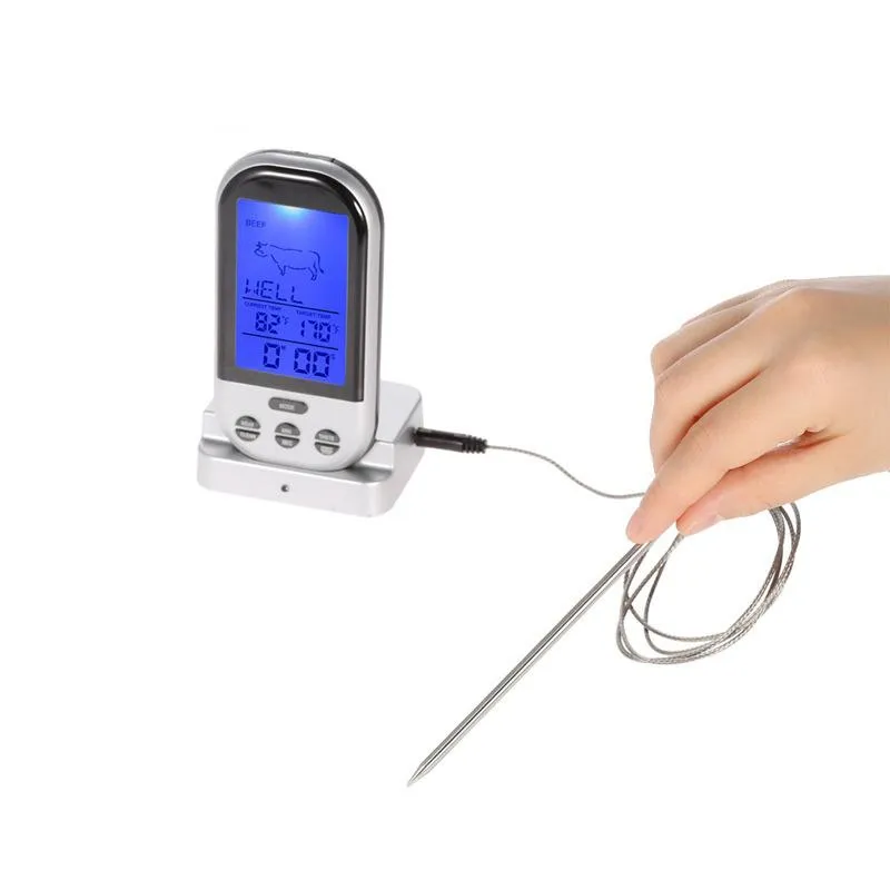 Wireless Meat Thermometer - Digital Food Thermometer with Remote ...