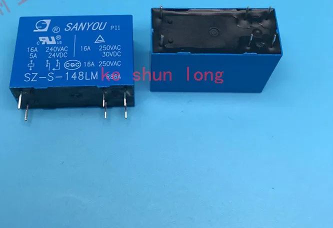 6-Pin 16A Electromagnetic Power Relay 5VDC 12VDC 24VDC 48VDC ...