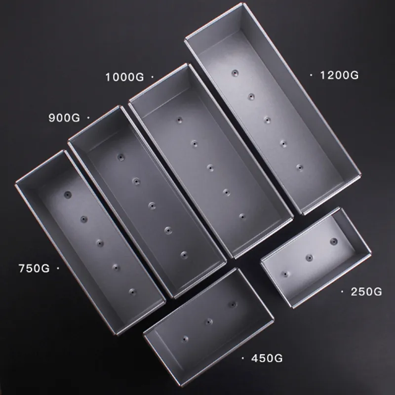 Premium Aluminum Alloy Bread Loaf Pan with Lid - Toast Box, Cake Mold ...