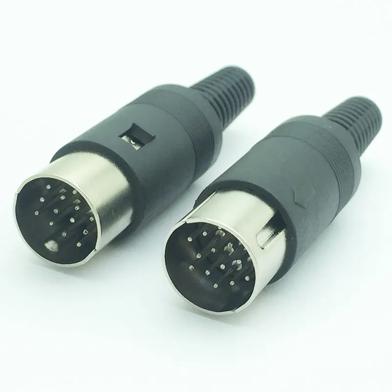 13 Pin DIN Male Plug Connector For Audio/AV Cables Solder Type Wire ...