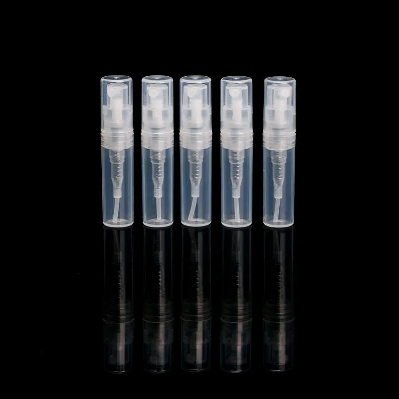 Mini Perfume Bottles: 2ml Clear Plastic Fine Mist Spray Sample Pen ...