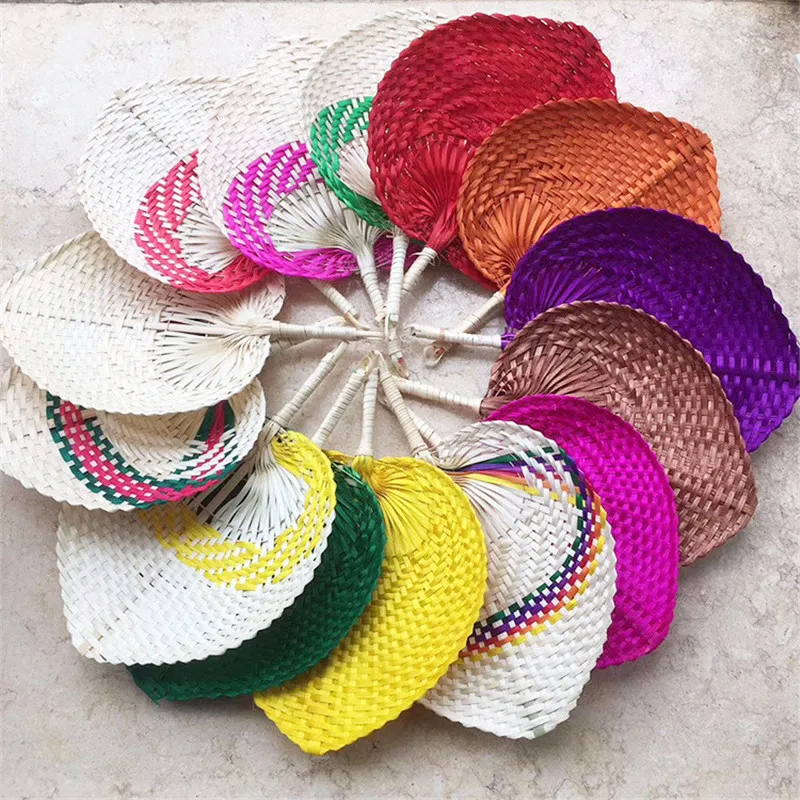 Bamboo Weaving Banana Fan Hand Woven Fan Dance Straw Hand Fan Etsy Baby ...