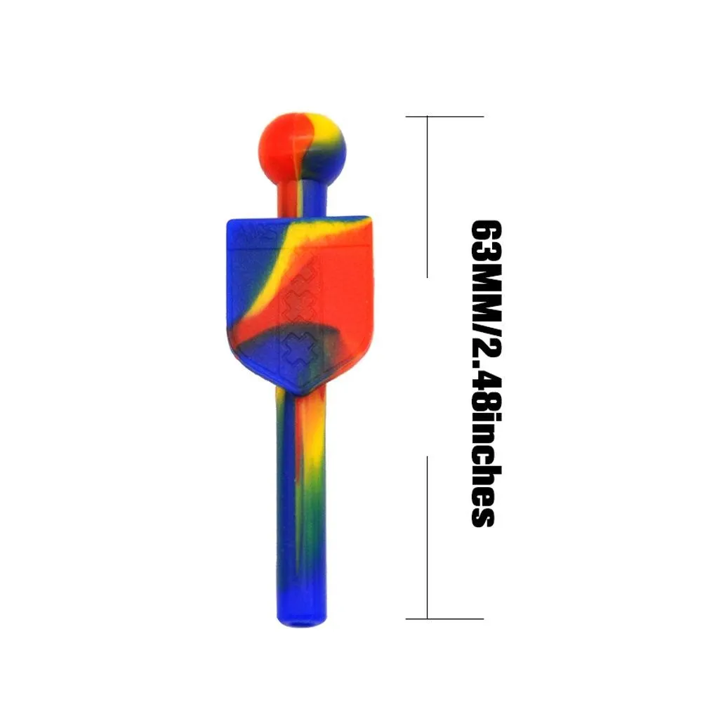 Silicone Snuff Straw Sniffer Snorter 63mm Food Grade Nasal Snorter Pipe ...