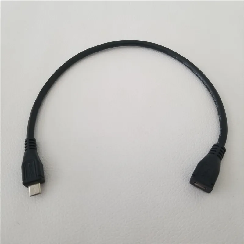 25cm Micro B USB Male To Female Data 5 Pin Usb Cable For Cellphones ...