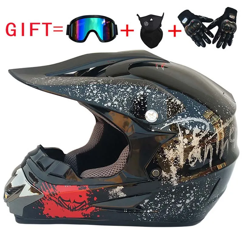 Off Road Motocross Helmet With Anti Scratch Design, Open Face, Goggles ...