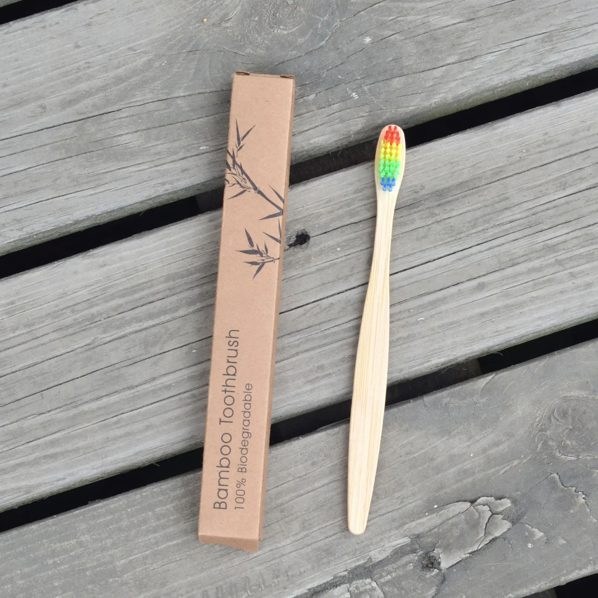 Eco-Friendly Bamboo Toothbrush with Soft Bristles - Individual Kraft ...