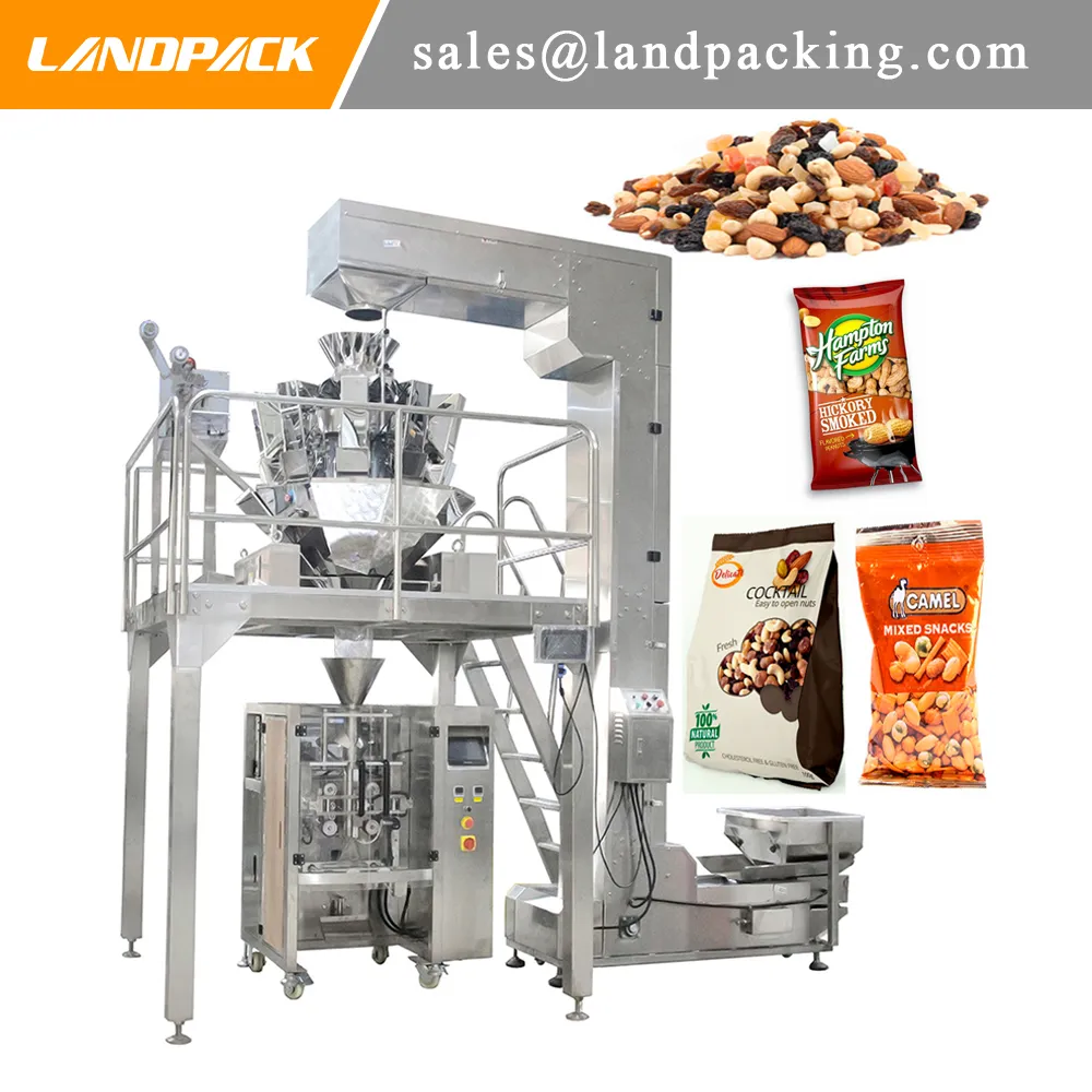 Wholesale VFFS Automatic Vertical Granule Multihead Weigher Packing Machine With 10 Head ...