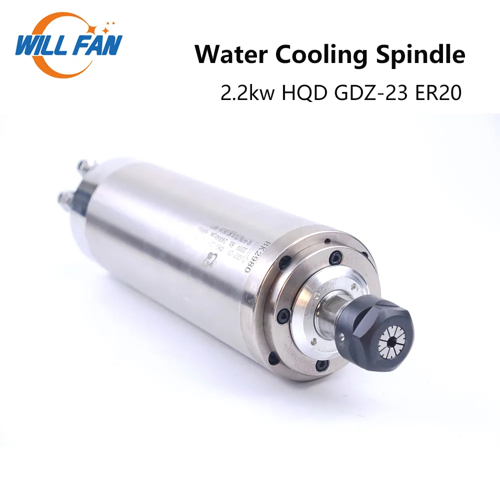 2KW Water Cooled Spindle Motor - 80mm CNC Router Spindle, 24000RPM High ...