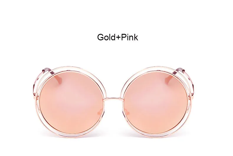 Luxury Designer Round Round Frame Sunglasses Classic Oversized Large