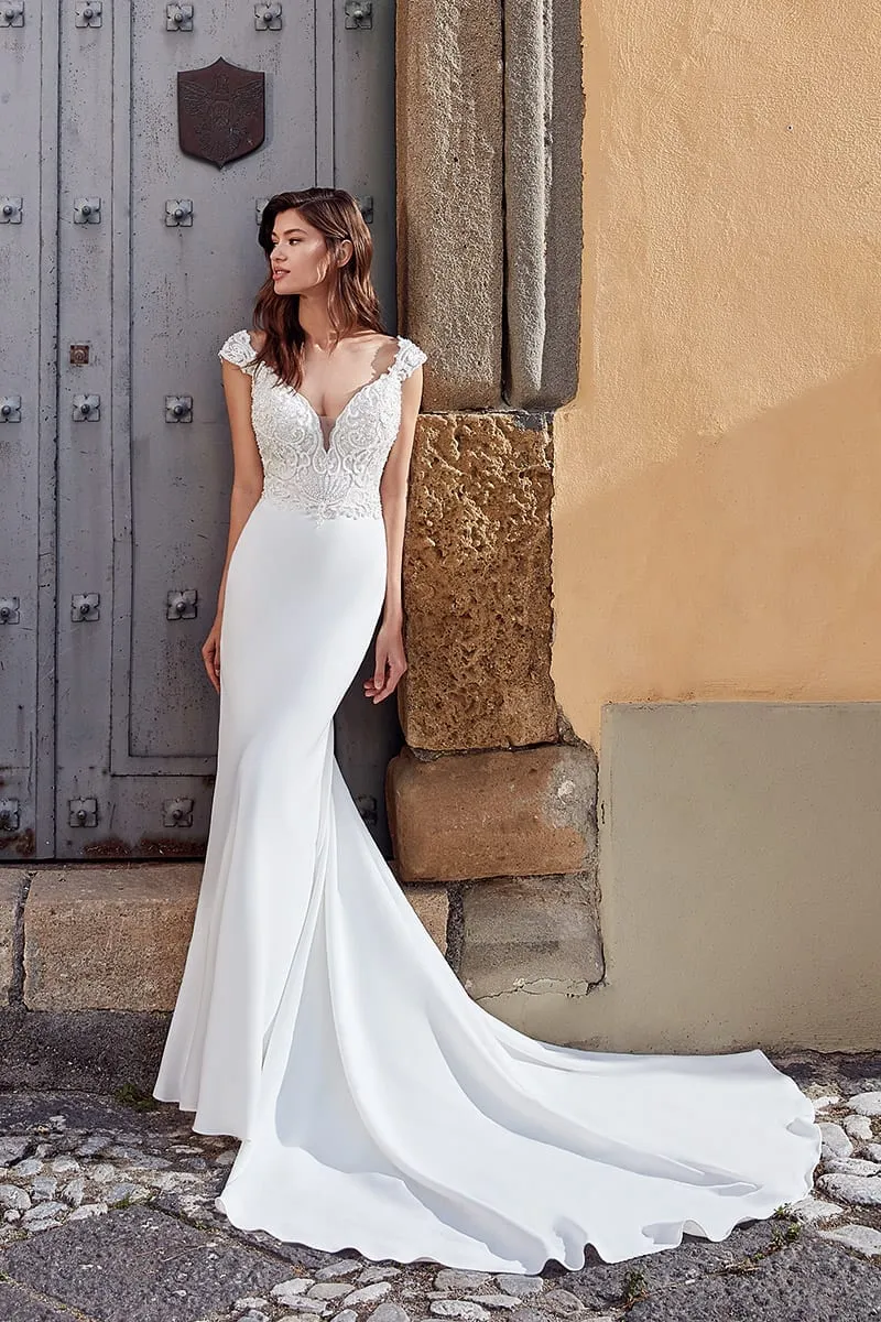 Newest Mermaid Wedding Dresses Off Shoulder Backless Appliqued Beaded ...