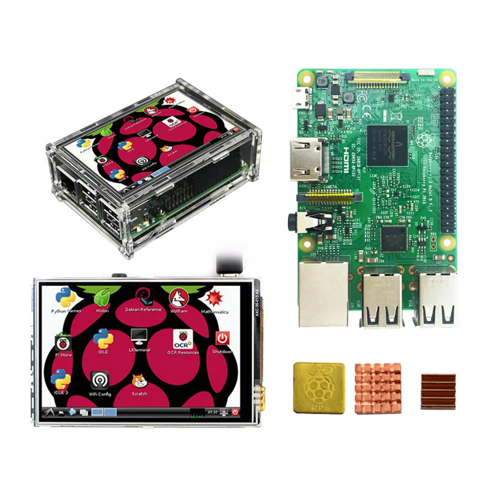 Raspberry Pi 3 Model B Kit With 3.5 Inch Dispaly Raspberry Pi3 LCD ...