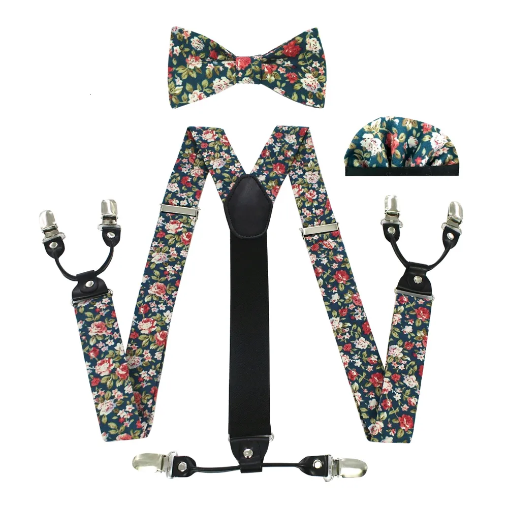 DHgate.com:Mens and Womens Cotton Flower Sling Suspenders, Bow Tie ...