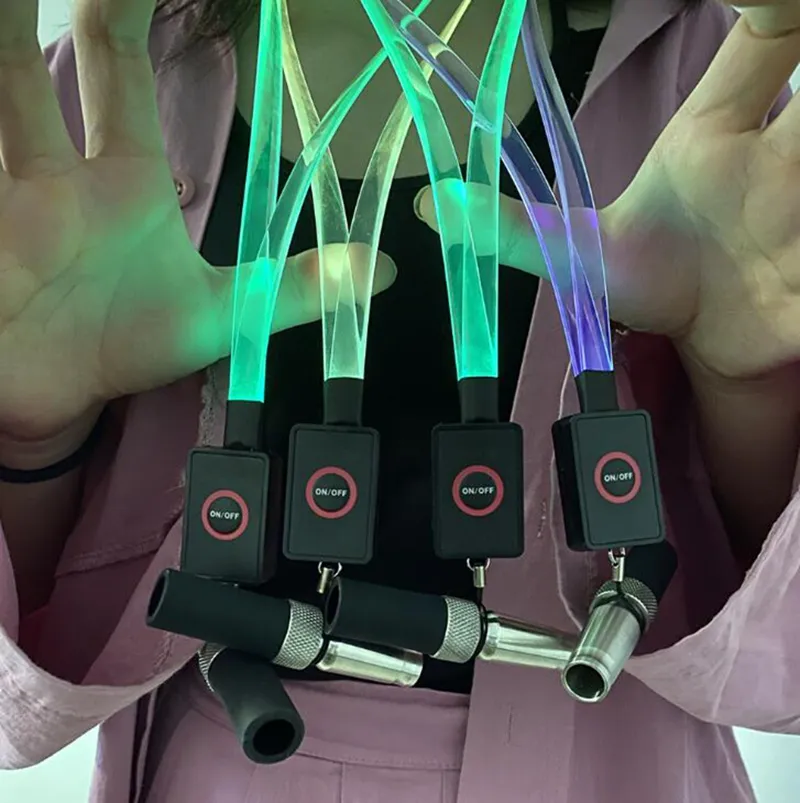 Stainless Steel Hookah Shisha Mouthpiece With LED Light & Lanyard ...