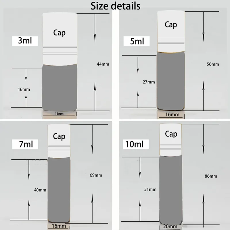 Kostenloser Versand 3 Ml/5 Ml/7 Ml/10 Ml Transparente Glas Parfüm Roller Flasche Kosmetik Bilden ...