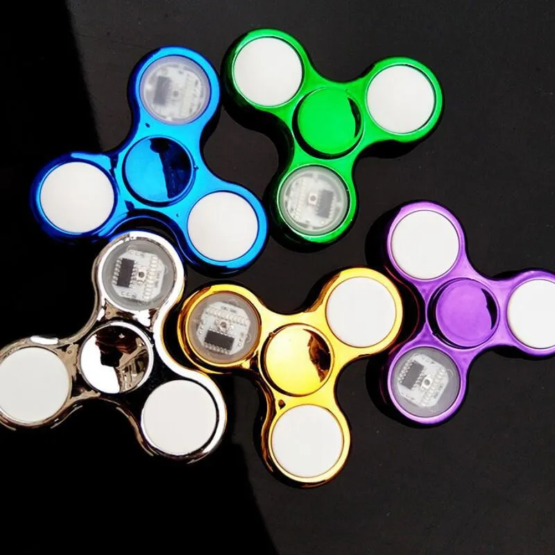 Factory Direct Crystal Finger Spinners with LED Light - Luminous ...