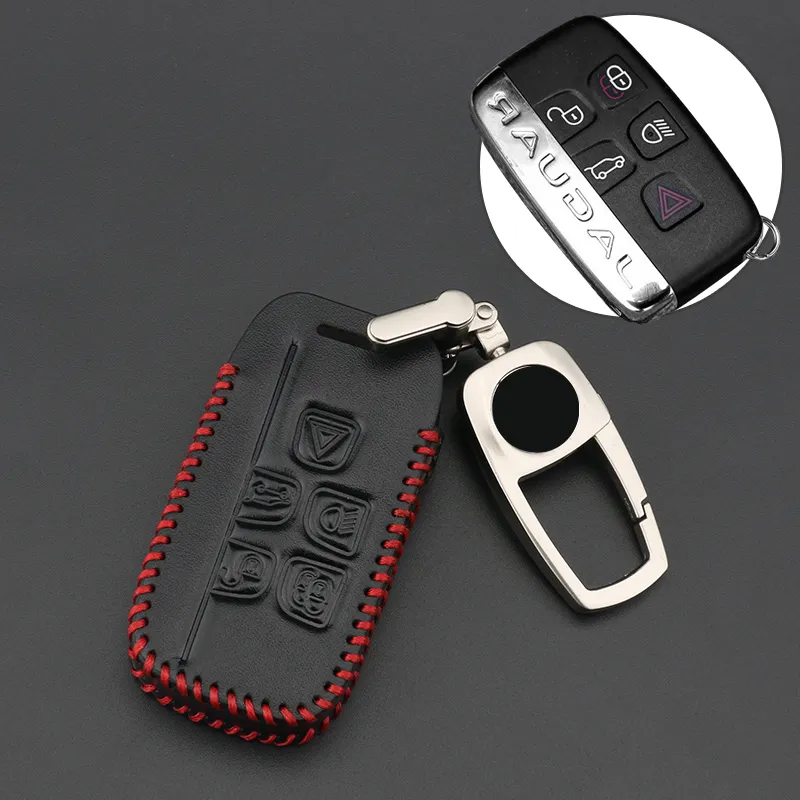 DHgate.com:Leather Key Fob Cover for Jaguar F-Pace, Protective Shell ...