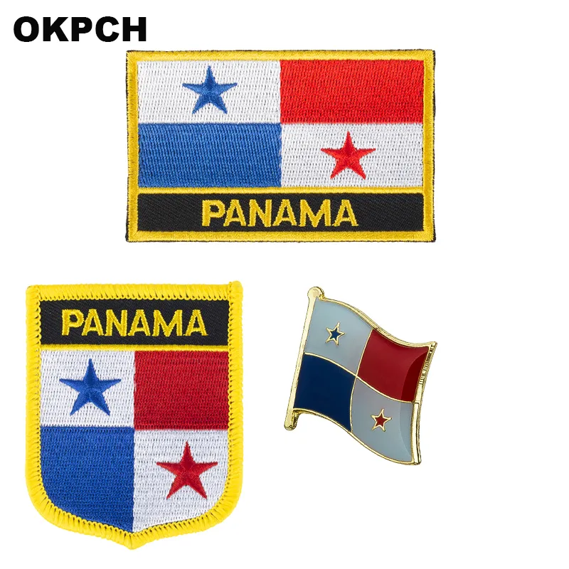 Panama Flag Patch Badge A Set Patches For Clothing DIY Decoration ...