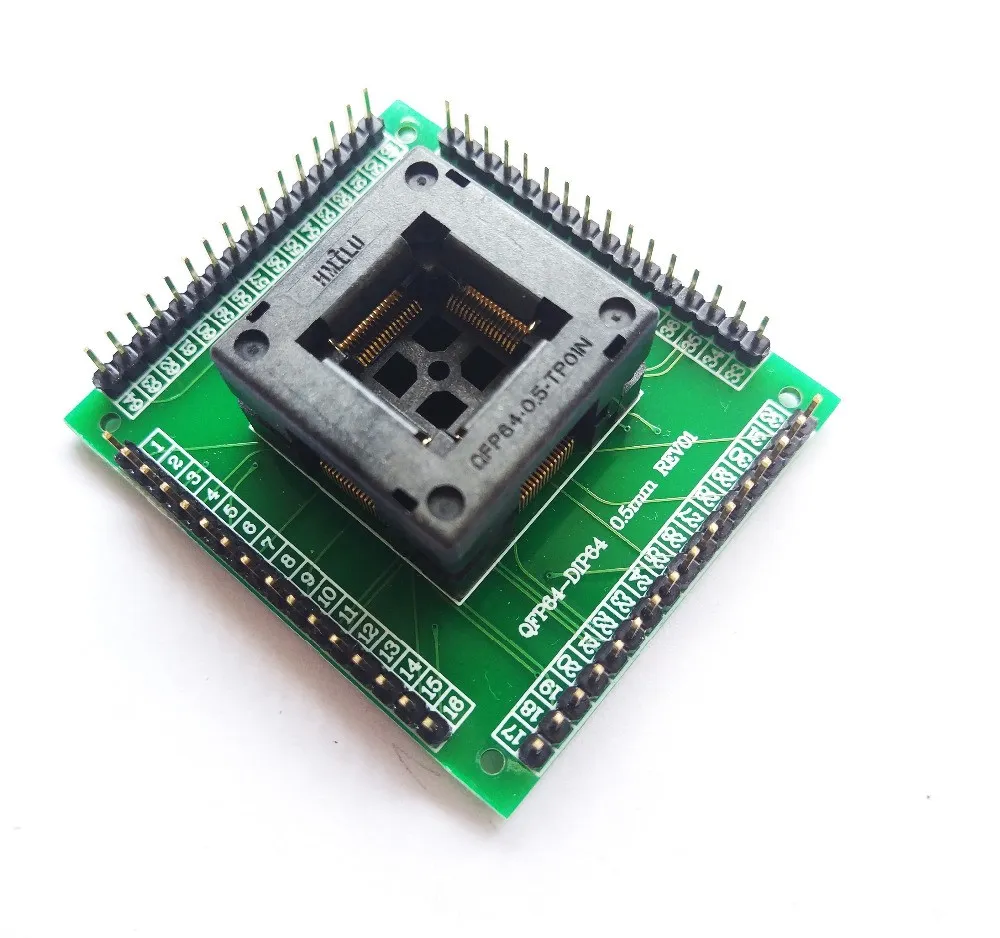QFP64 TQFP64 LQFP64 Socket Adapter IC Test Socket Programmer Qfp64 ...