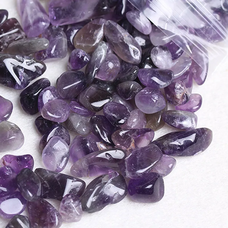 100g Natural Amethyst Healing Crystal Tumbled Stone Irregular Fish Tank ...