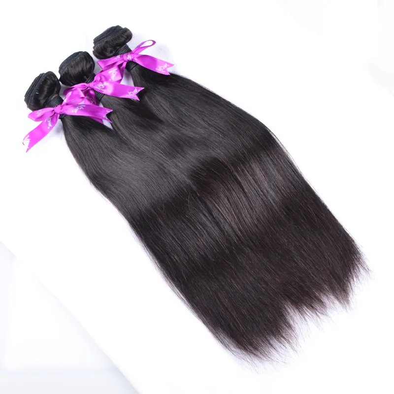 Peruvian Straight Human Hair Weave Bundles 2024 Unprocessed Virgin Remy ...