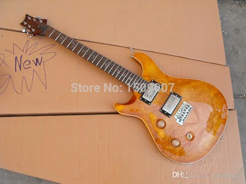 Electric Guitar, Custom 22 Left Handed Yellow Burst Maple Top Guitar, N ...